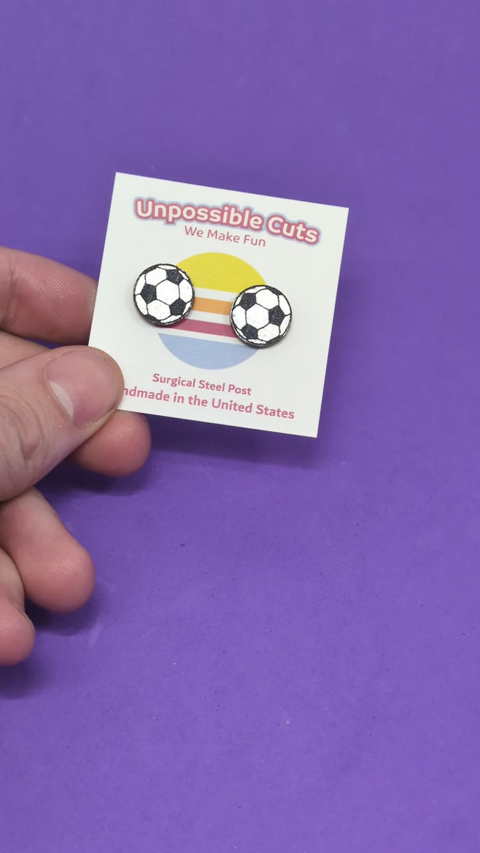 Soccer Ball Stud Earring – [un]possible cuts